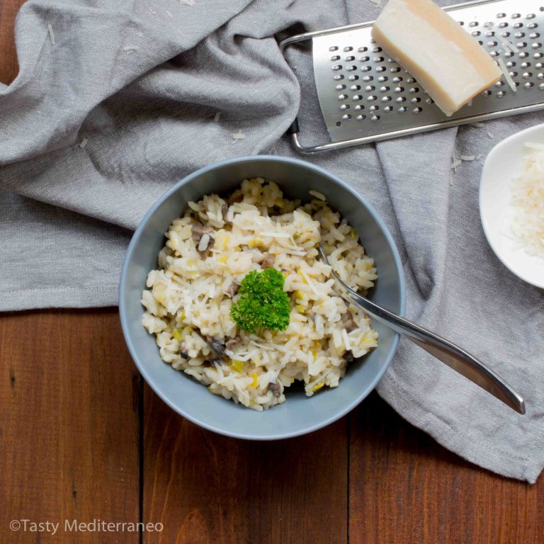 Mushroom & leek risotto – Tasty Mediterraneo