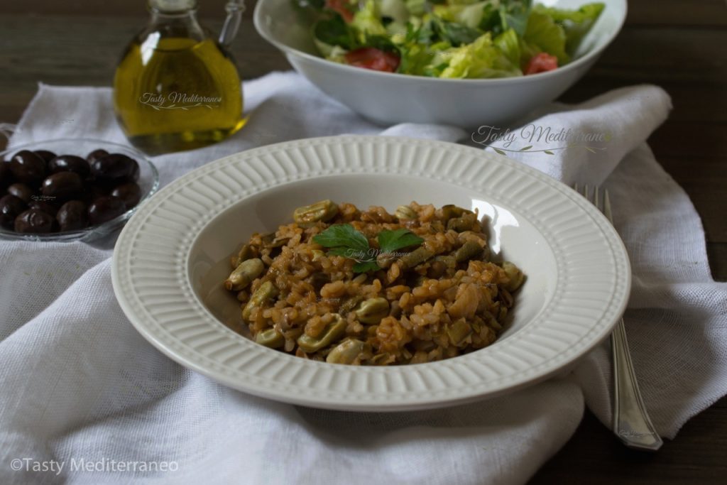 Mediterranean broad bean rice – Tasty Mediterraneo